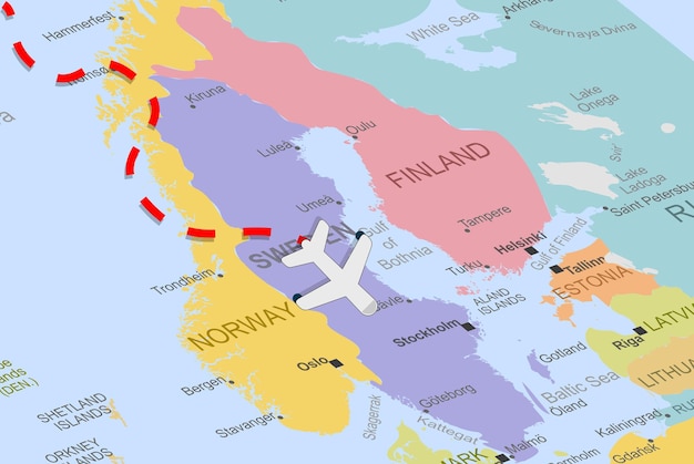Vibrant Map of the Nordic and Baltic Regions | Jiffy Designs