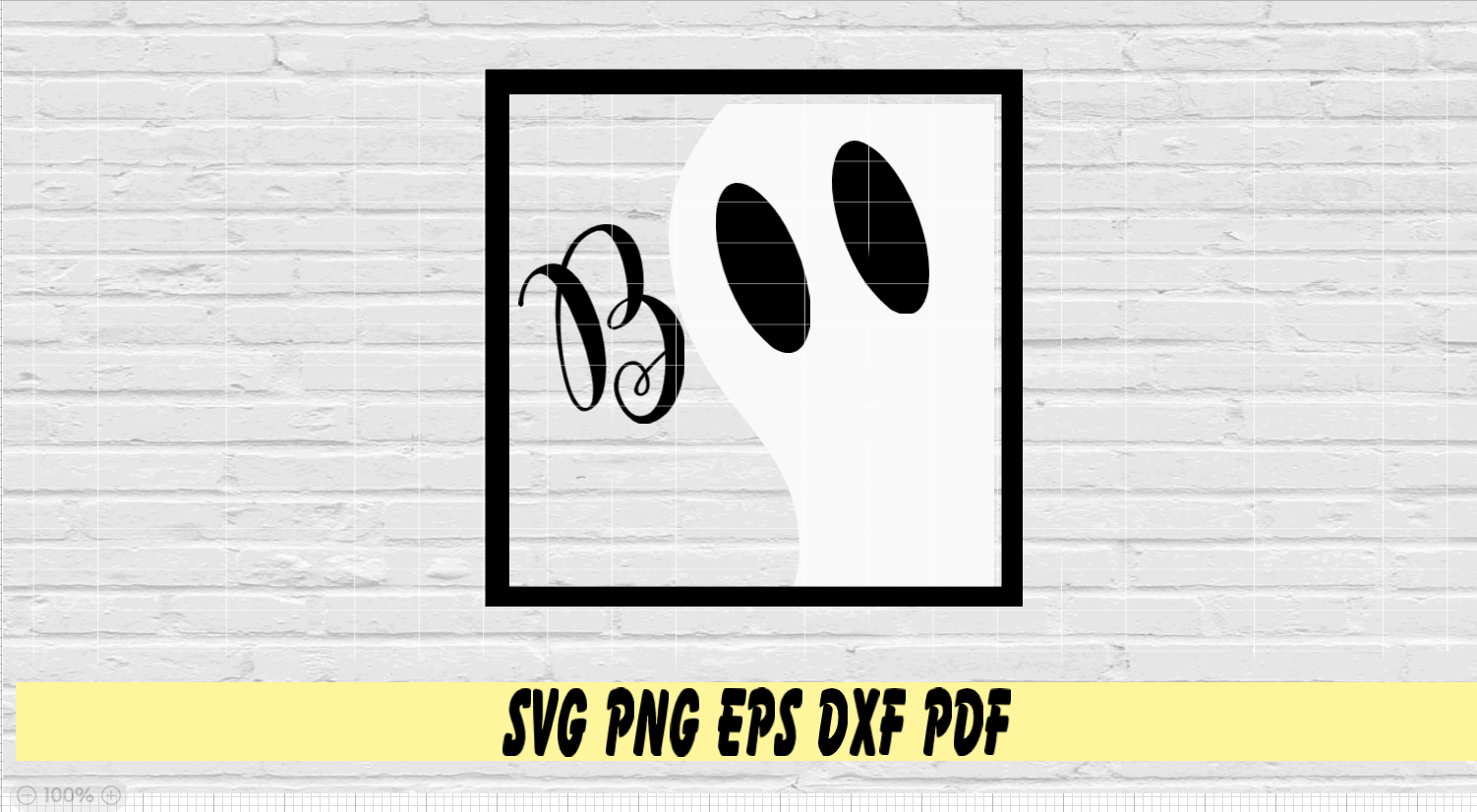 BOO Halloween Ghost digital file for frame svg png eps dxf pdf ...