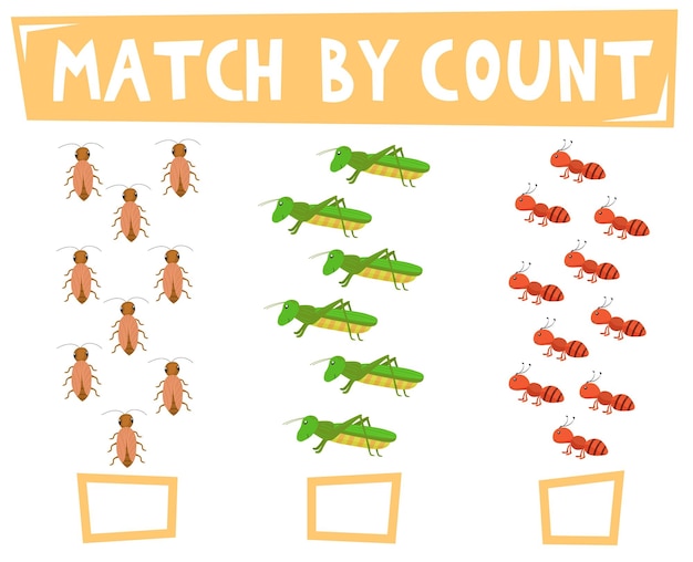 Vibrant Insect Counting Game: Match Bugs by Number | Jiffy Designs