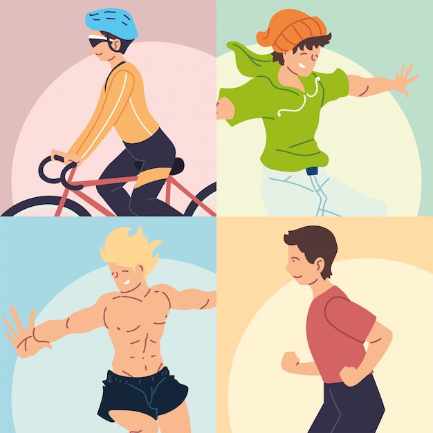 Diverse Collection of Active Lifestyle Illustrations | Jiffy Designs