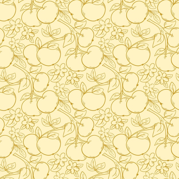 Delightful Apple Orchard Pattern in Vibrant Hues | Jiffy Designs