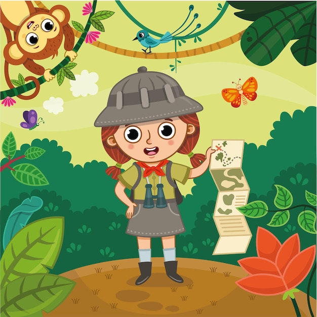 Adventurous Explorer Girl Discovers Enchanting Forest Creatures | Jiffy ...