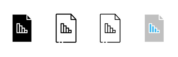 Minimalist Monochrome Bar Graph Icons with Simple Shapes | Jiffy Designs