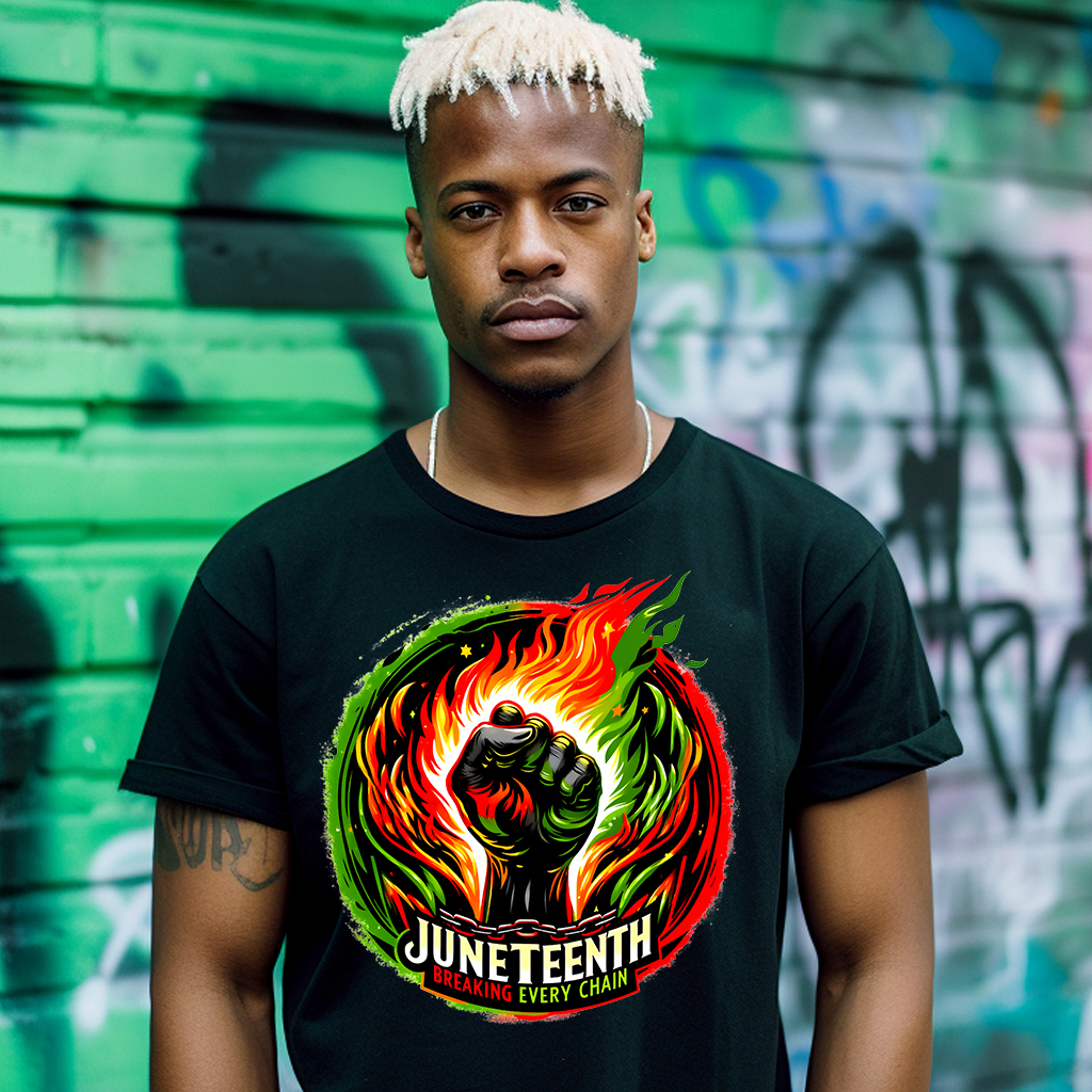 Juneteenth Breaking Fist-Fire | Jiffy Designs