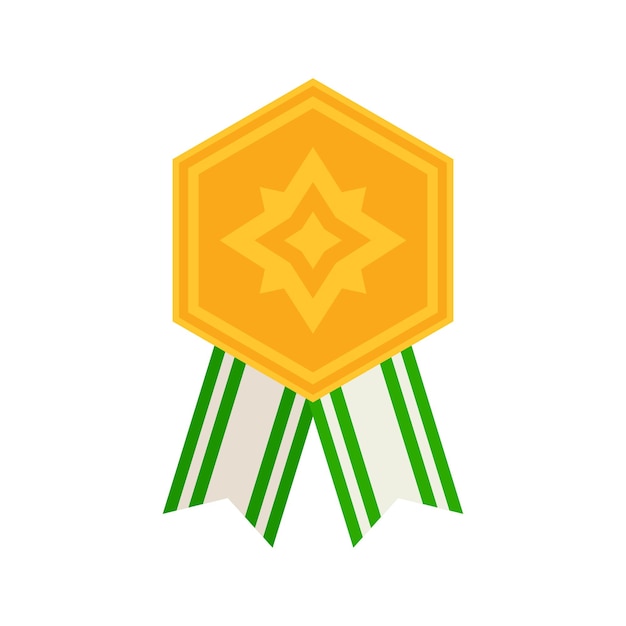 Vibrant Hexagonal Badge with Ribbons | Jiffy Designs