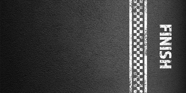 Monochrome Checkered Finish Line with Grungy Text | Jiffy Designs