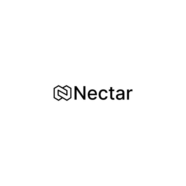 Sleek and Minimalist Nectar Logo with Geometric Hexagon | Jiffy Designs