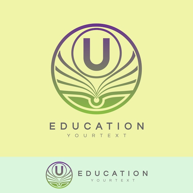 Minimalist Education Logo with Abstract Winged Symbol and Typography ...