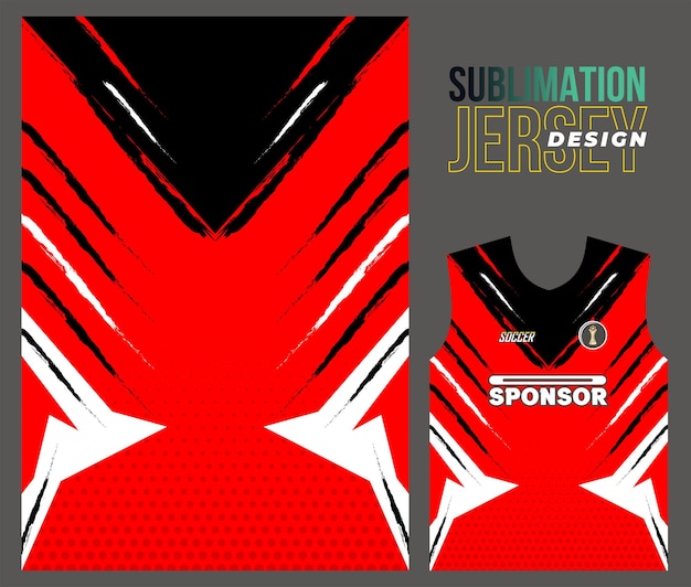 Striking Red and Black Sublimation Jersey Design | Jiffy Designs