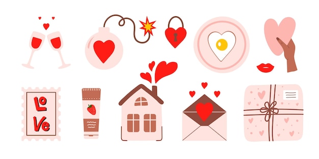 Charming Valentine's Day Symbols and Romantic Illustrations | Jiffy Designs