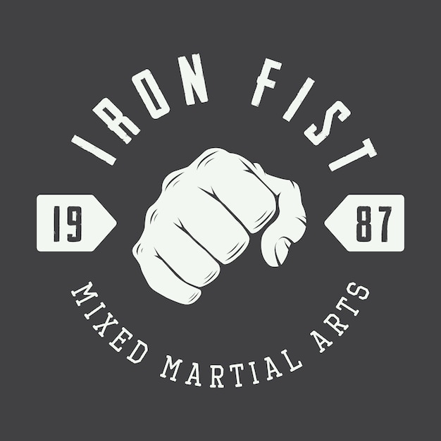 Iconic Iron Fist Martial Arts Emblem | Jiffy Designs