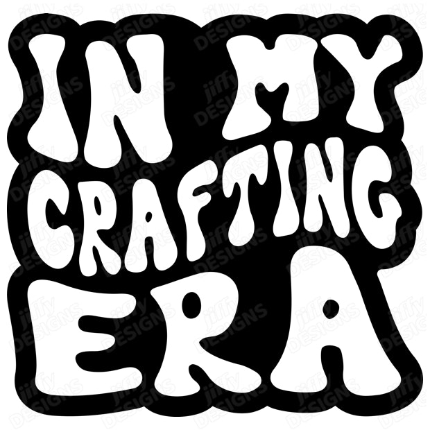 'In My Crafting Era' Bold Retro Typography with Psychedelic Bubble ...