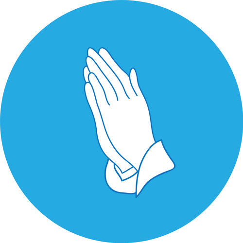 Vector Illustration Of Praying Hands | Jiffy Designs