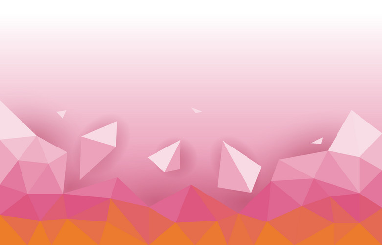 Yellow Pink Triangular Triangulation Polygon Design Background | Jiffy Designs