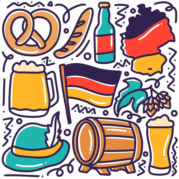 Vibrant Collection of Bavarian-Inspired Symbols and Icons | Jiffy Designs