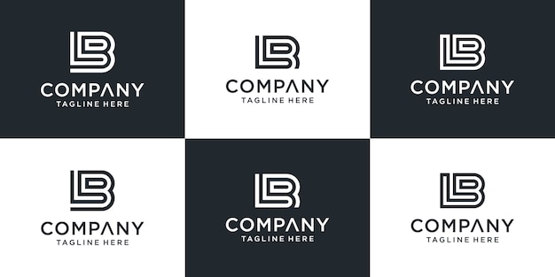 Sleek and Sophisticated LB Brand Logos in Contrasting Monochrome ...