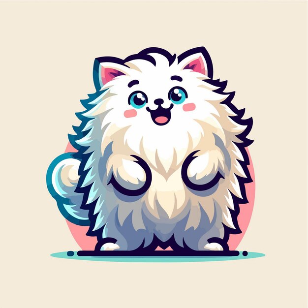Adorable Puffball Pup with Playful Paws and Twinkling Eyes | Jiffy Designs