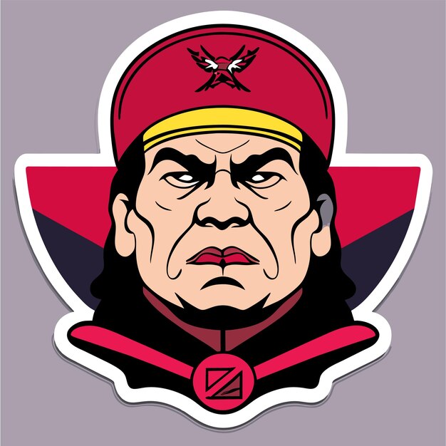 Powerful Warrior Emblem with Intense Gaze | Jiffy Designs