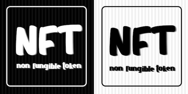 Striking Monochrome NFT Artwork with Bold Typography | Jiffy Designs