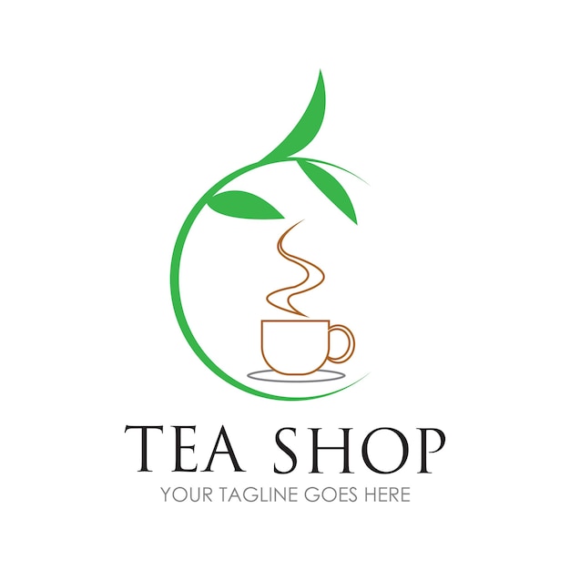 Refreshing Leaf-Inspired Tea Shop Logo Design | Jiffy Designs