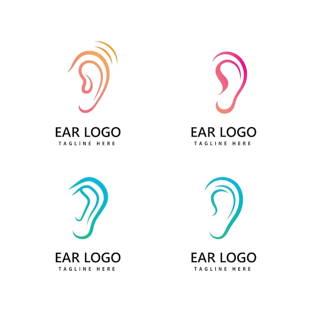 Vibrant Ear Symbols: Stylized Hearing Logos for Auditory Brands | Jiffy ...
