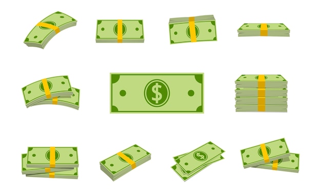 Vibrant Stacks of Cash: An Illustration of Wealth and Prosperity ...