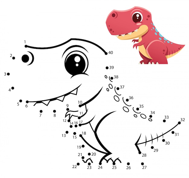Adorable Dinosaur Dot-to-Dot: Connect the Spots to Reveal the Friendly ...