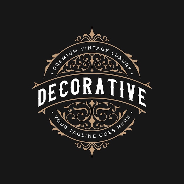 Ornate Vintage Decorative Logo with Elegant Typography | Jiffy Designs