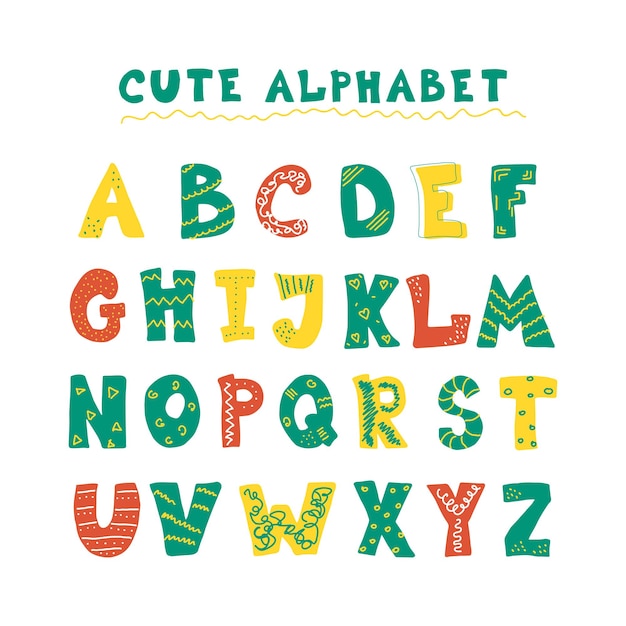 Vibrant Handcrafted Alphabet with Playful Textures and Patterns | Jiffy ...
