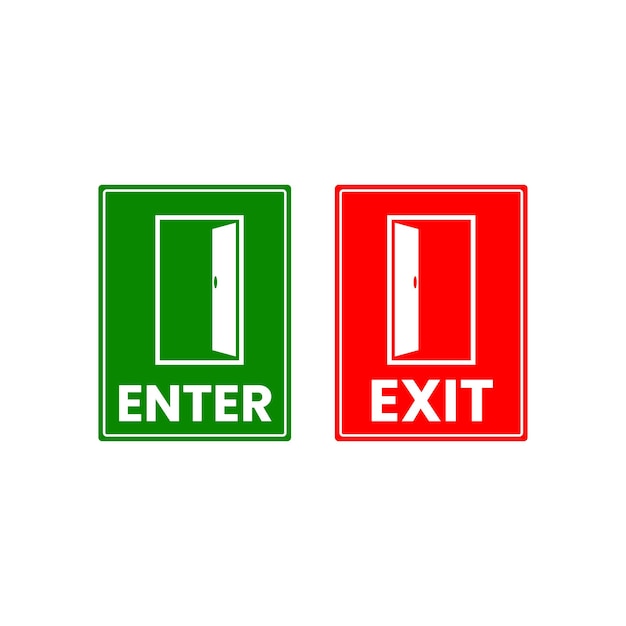 Vibrant Directional Signage: Enter and Exit Doors | Jiffy Designs