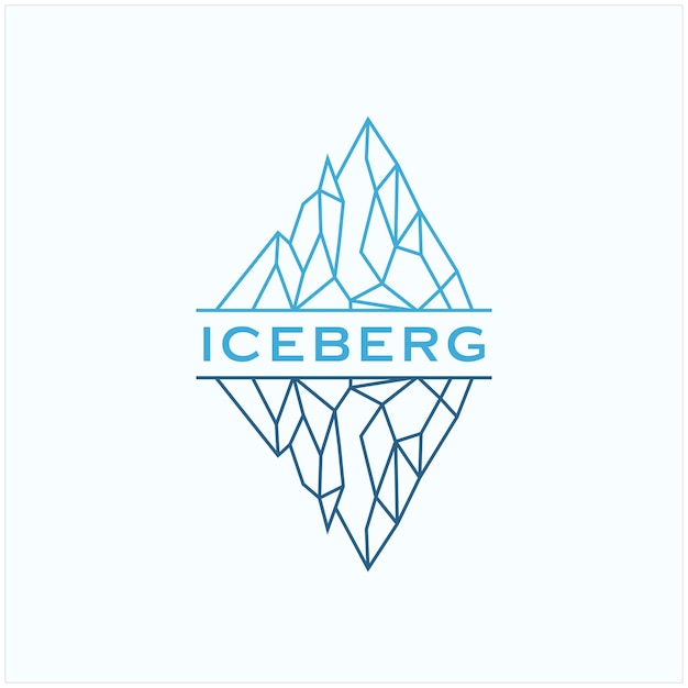 Majestic Iceberg Silhouette with Geometric Design | Jiffy Designs