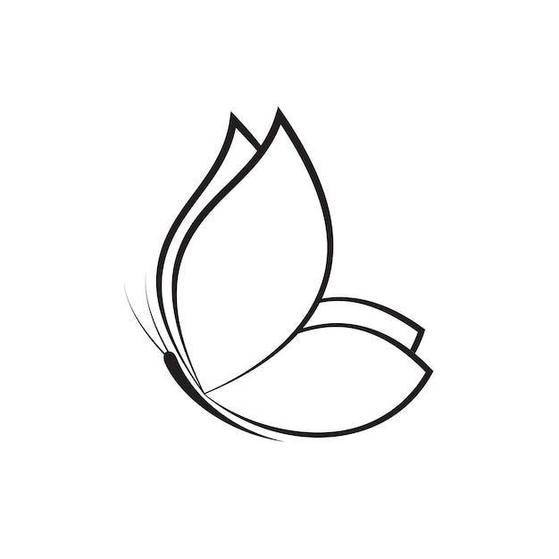 Minimalist Abstract Butterfly Line Art Illustration | Jiffy Designs