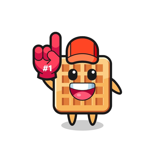 Cheerful Waffle Character Wearing a Baseball Cap | Jiffy Designs
