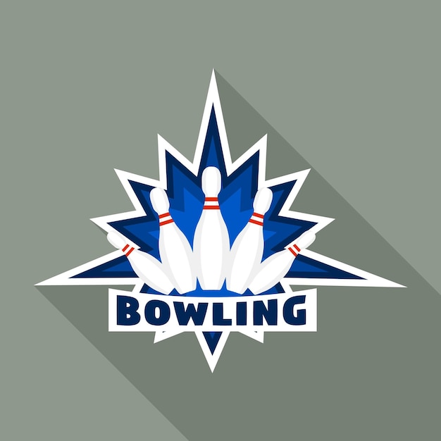 Striking Bowling Star Emblem with Pins | Jiffy Designs