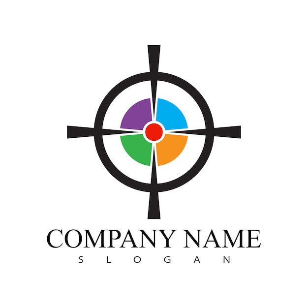 Vibrant Crosshair Logo for Dynamic Branding | Jiffy Designs