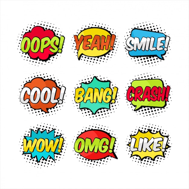 Vibrant Pop Art Expressions: Exuberant Exclamations in Bold Colors ...