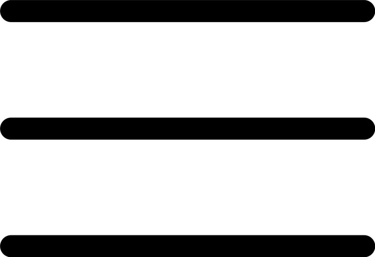 Three Bar Line Icon. Symbol Of Menu. Outline Modern Design Element ...