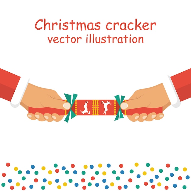 Festive Christmas Cracker with Colorful Confetti Celebration | Jiffy ...