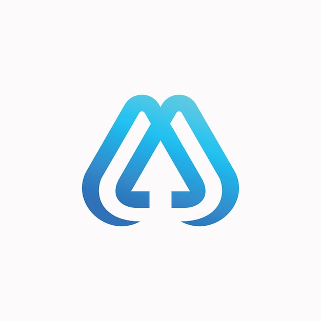 Elegant Intertwined Triangle Logo in Shades of Blue | Jiffy Designs