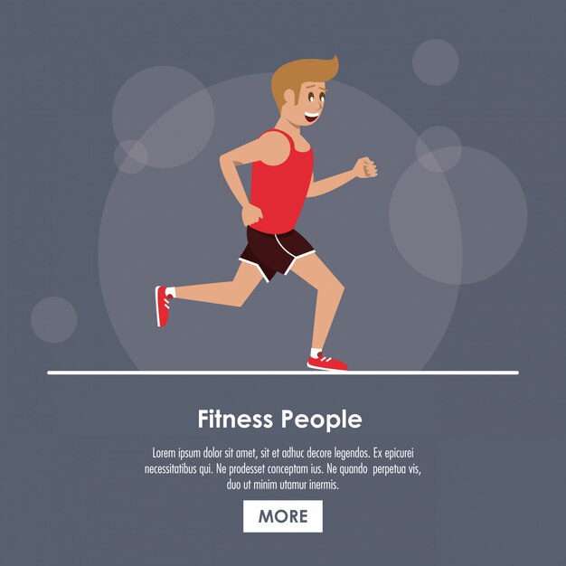 Energetic Runner Illustration with Motivational Fitness Tagline | Jiffy ...