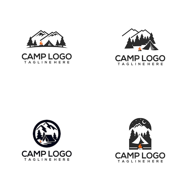 Captivating Collection of Iconic Camp Logos Featuring Rugged Landscapes ...