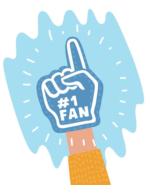 Vibrant Number One Fan Foam Finger Illustration | Jiffy Designs