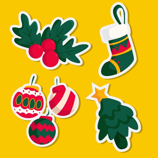 Festive Holiday Collection of Cheerful Sticker Icons | Jiffy Designs