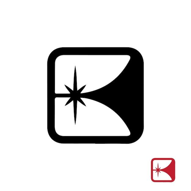 Minimalist Monogram with Radiant Star Symbol | Jiffy Designs