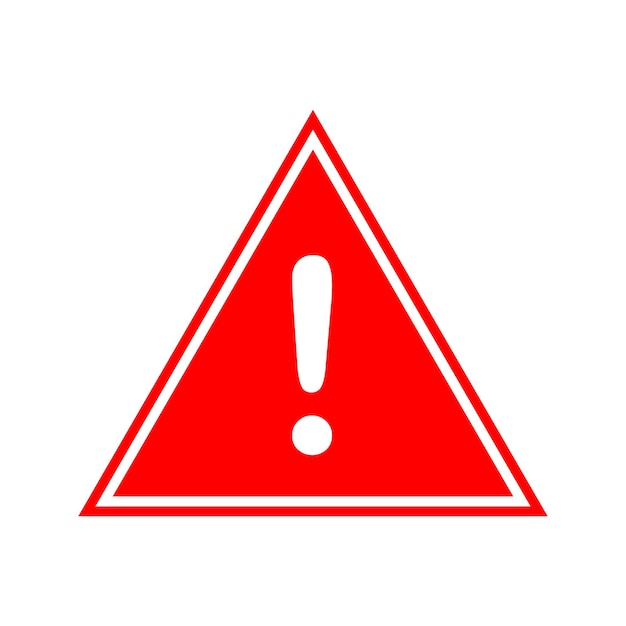 Striking Red Warning Triangle with Exclamation Point | Jiffy Designs