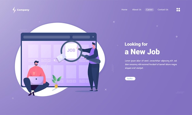 Vibrant Illustration of Job Seekers Exploring New Opportunities | Jiffy ...