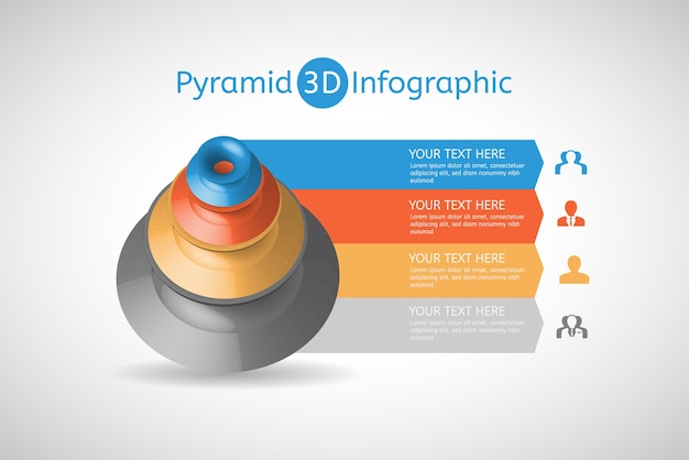 Vibrant Layered Pyramid Infographic with Informative Icons | Jiffy Designs
