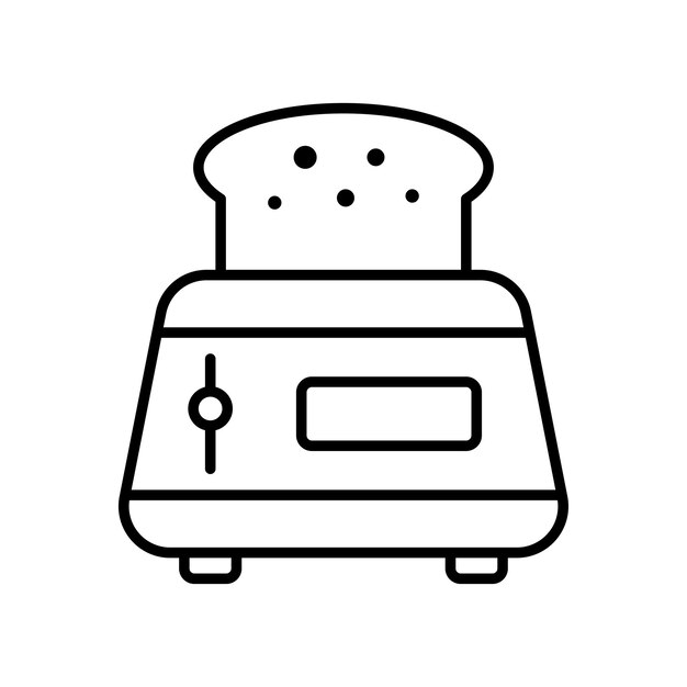 Sleek and Minimalist Toaster Illustration | Jiffy Designs