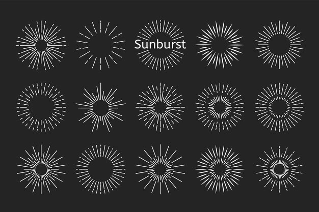 Elegant Collection of Radiant Sunburst Graphic Elements | Jiffy Designs