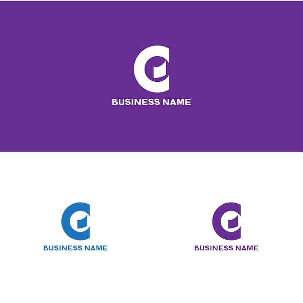 Minimalist Stylized Letter C Logo in Vibrant Color Palette | Jiffy Designs
